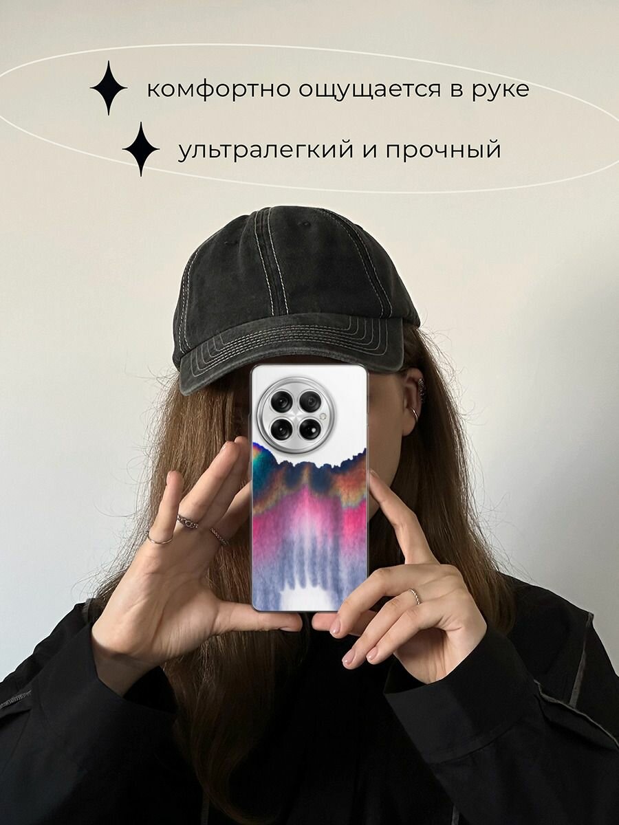 Чехол на OnePlus 13 / Ван Плас 13 с принтом Акварельная абстракция, прозрачный — фото 1