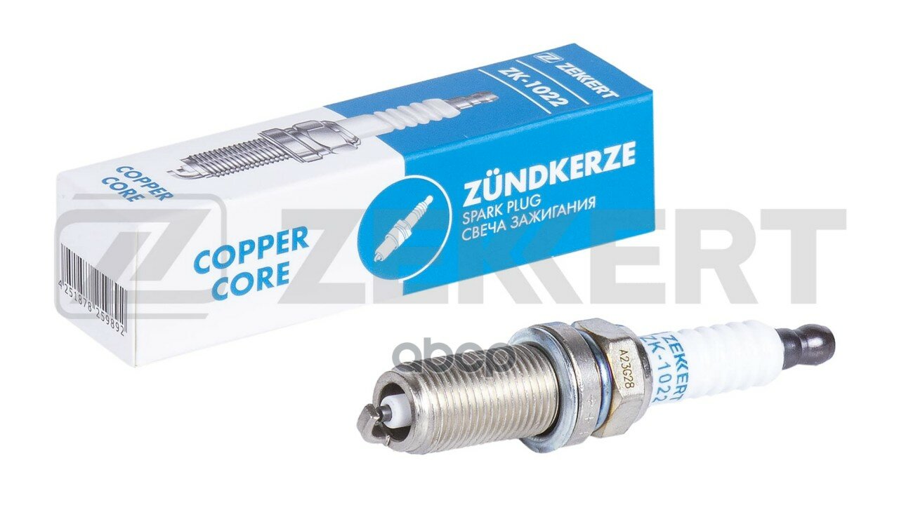 Свеча зажигания (аналог NGK 7113 цена за 1 шт.) Peugeot 206 99- 407 04- 307 00- Citroen C4 04- Zekkert арт. zk-1022