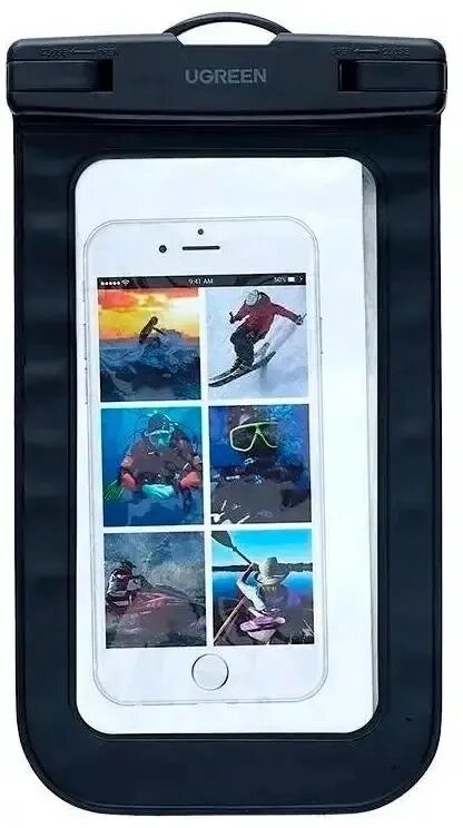 Водонепроницаемый чехол для телефона UGREEN LP716 Waterproof Phone Pouch, черный