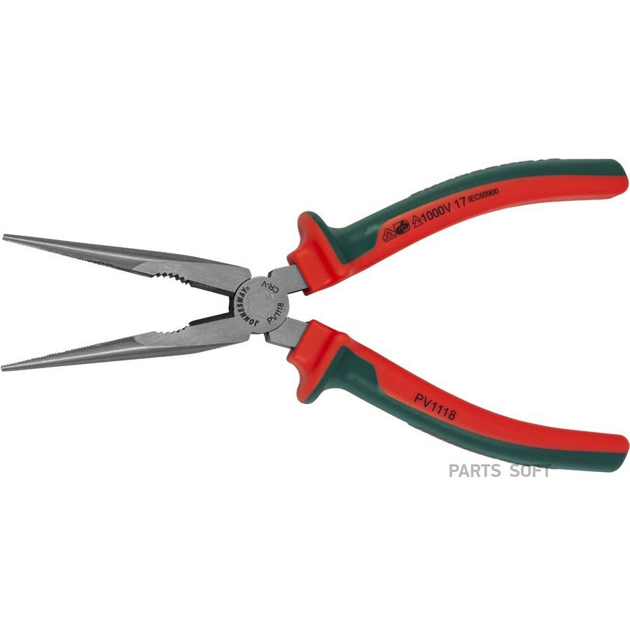PV1108 длинногубцы диэлектрические 180 ММ. от официального дистрибьютора, JONNESWAY, артикул PV1118