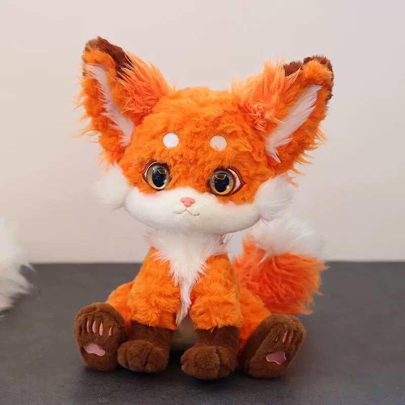 Милая кудрявая зимняя кукла снежной лисы, детская подушка, плюшевая игрушка для девочек, тряпичная кукла в форме