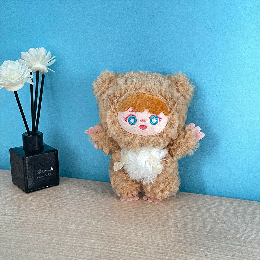 Cute and colorful plush elf rabbit keychain decorative stuffed toy for kids