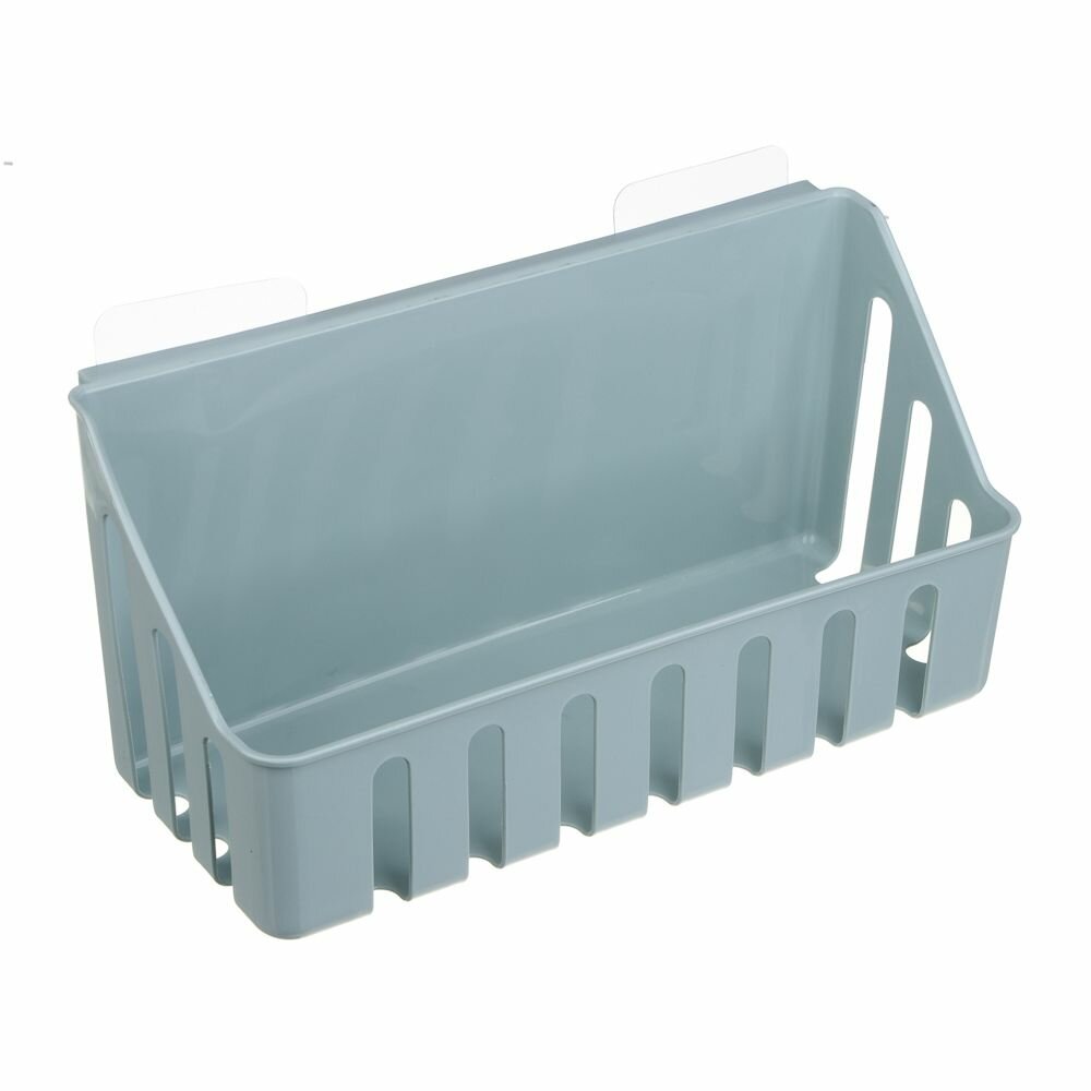 Полка настенная для кухни и ванной, пластик, 28x11x7 см, оливковый