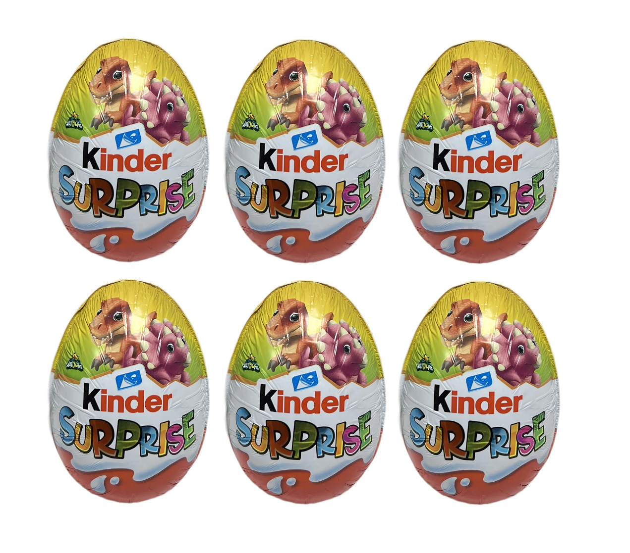 Набор шоколадных яиц Kinder Surprise Natoons (Динозавры), ( 6 х 20 гр.). Польша