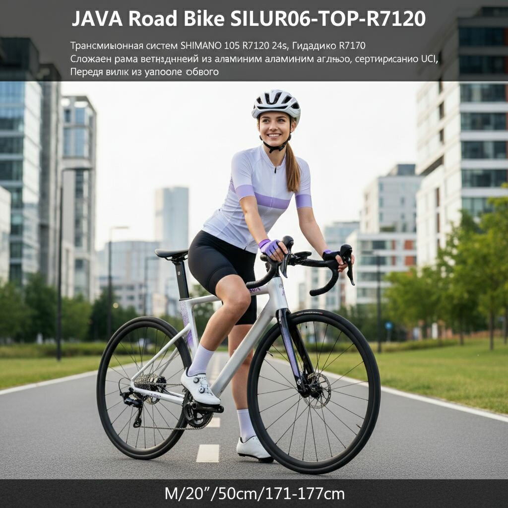 Шоссейный велосипед JAVA SILURO6-TOP, сертифицированная UCI ветрозащитная рама, shimano 105 r7120*24s, гидравлический тормоз shimano 105