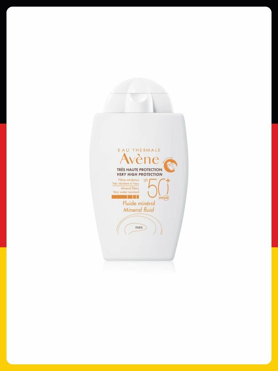 Средство солнцезащитное Avene Sun Mineral Fluid protective fluid without chemical filters SPF 50, 40 мл