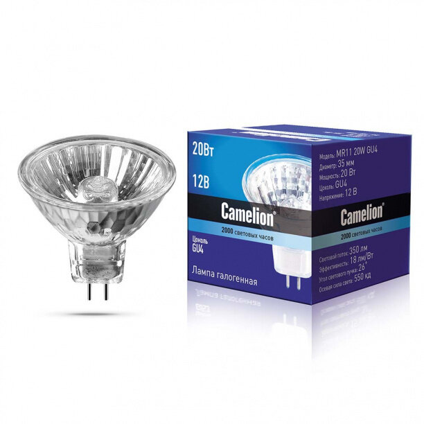 Галогенная лампа Camelion 35 Вт GU4 12 В MR11