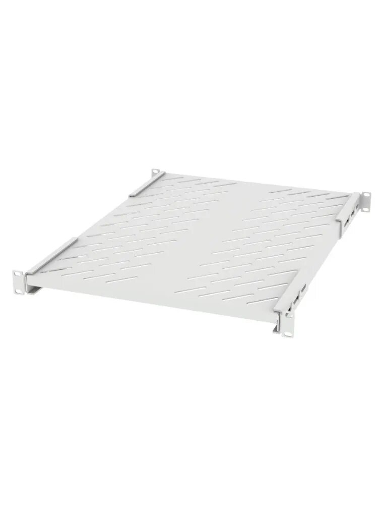 Полка стационарная Filum FL-RSHR-1U-620-GY 19" усиленная, 1U, перфорированная, глубина 620 мм, нагрузка 150 кг, серая