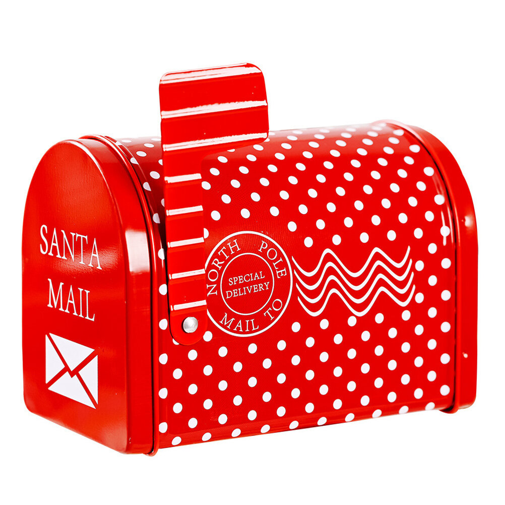 Christmas Mailbox Iron Box Children Gift Envelope Home Garden Outdoor Decorations