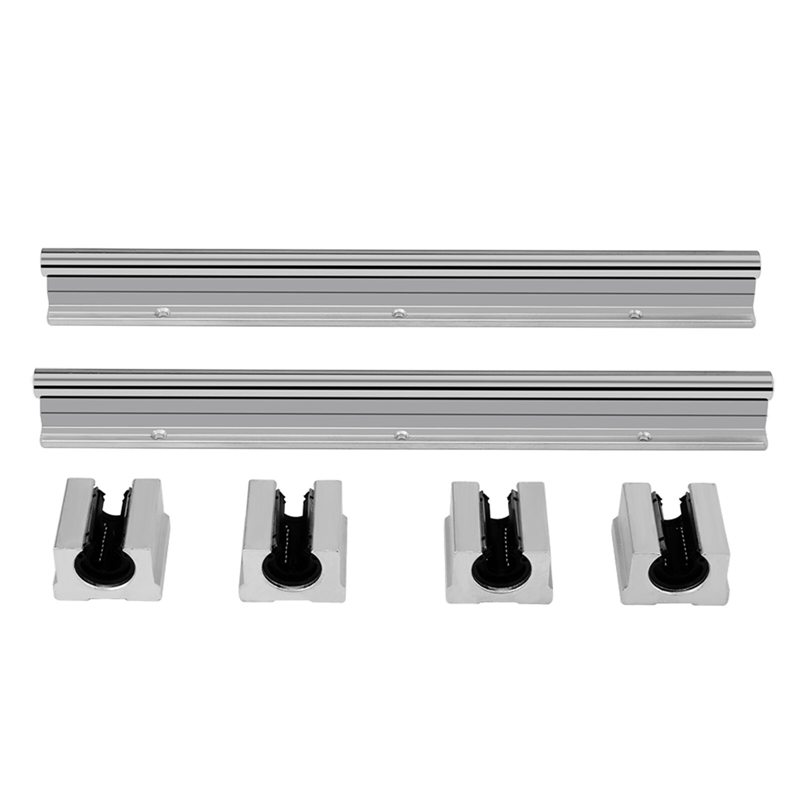 2pcs 300 мм12 мм SBR12UU Линейный слайд -вал 4PCS Подшипник Слайд.