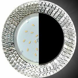 1 шт. Ecola GX53 H4 LD5319 Glass Круг с прозр. мозаикой с подсветкой/фон зерк./центр. часть хром 40x123 (к+) Экола gx53_blight