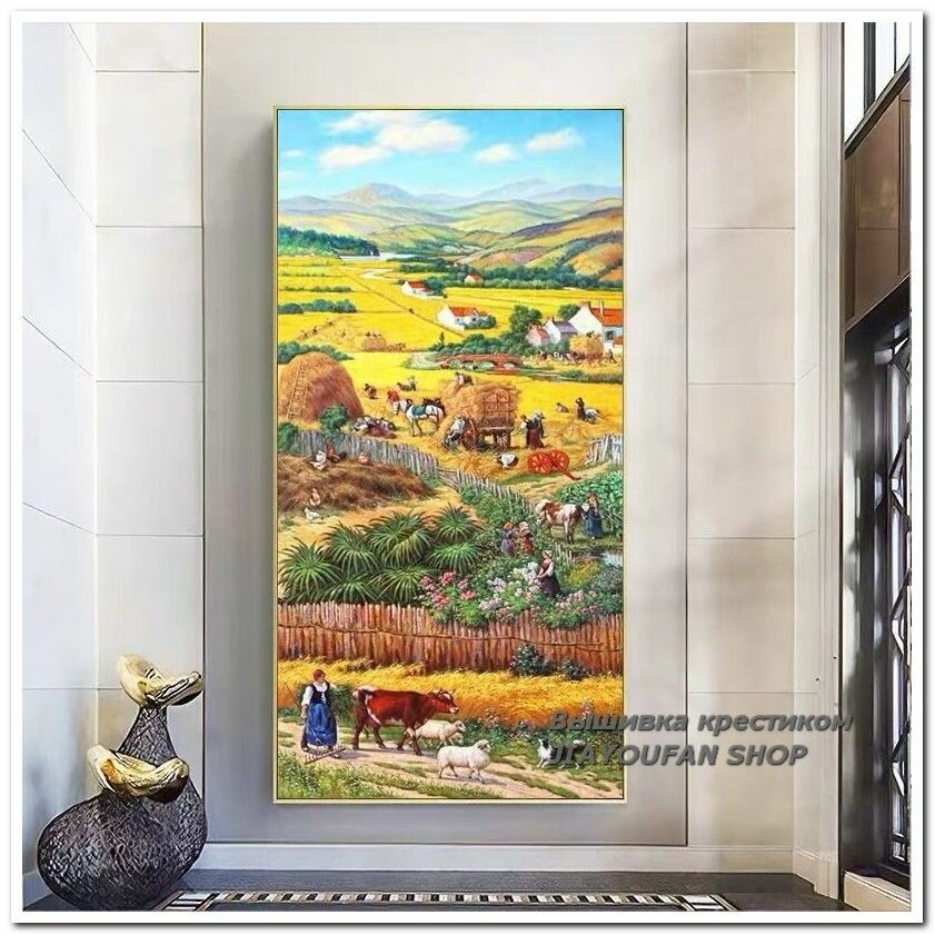 Набор для вышивания крестом, 11 Канiteй (11CT), канва 60x110 см, готовая вышивка 50x100 см