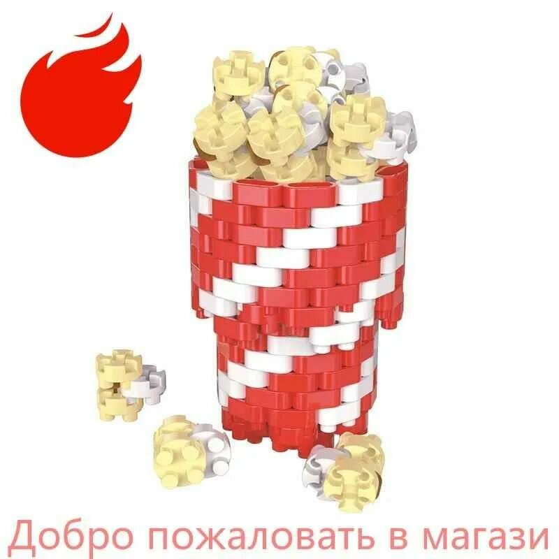 Пластиковый конструктор, модель сборки еды, игрушечные строительные блоки