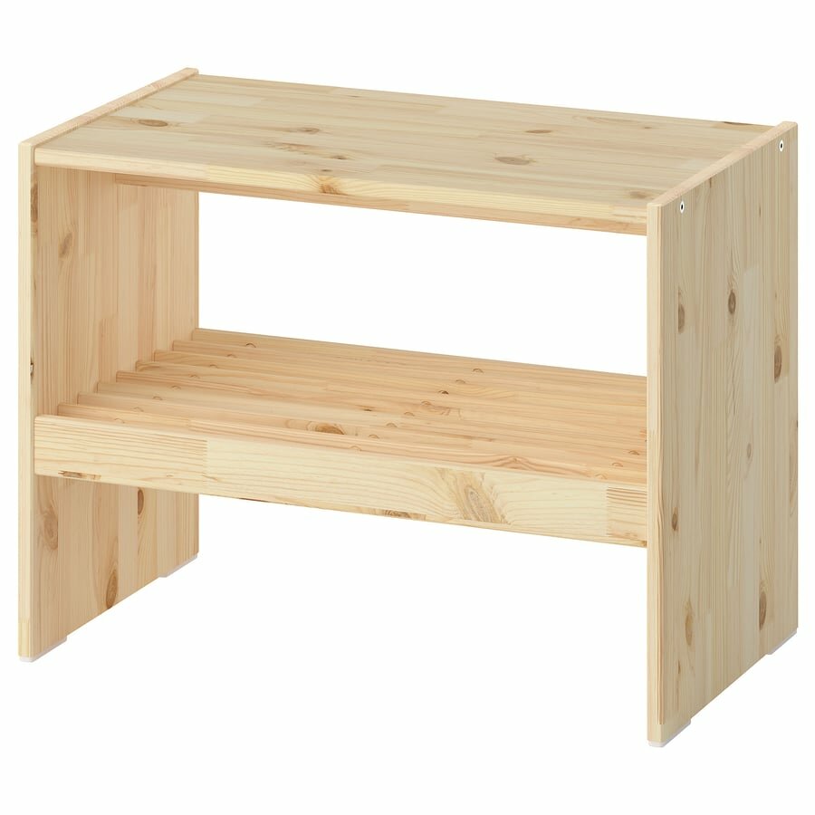 Скамейка с полками для обуви IKEA RAGGBERG, сосна, размер 60x35x45 см, 206.111.27