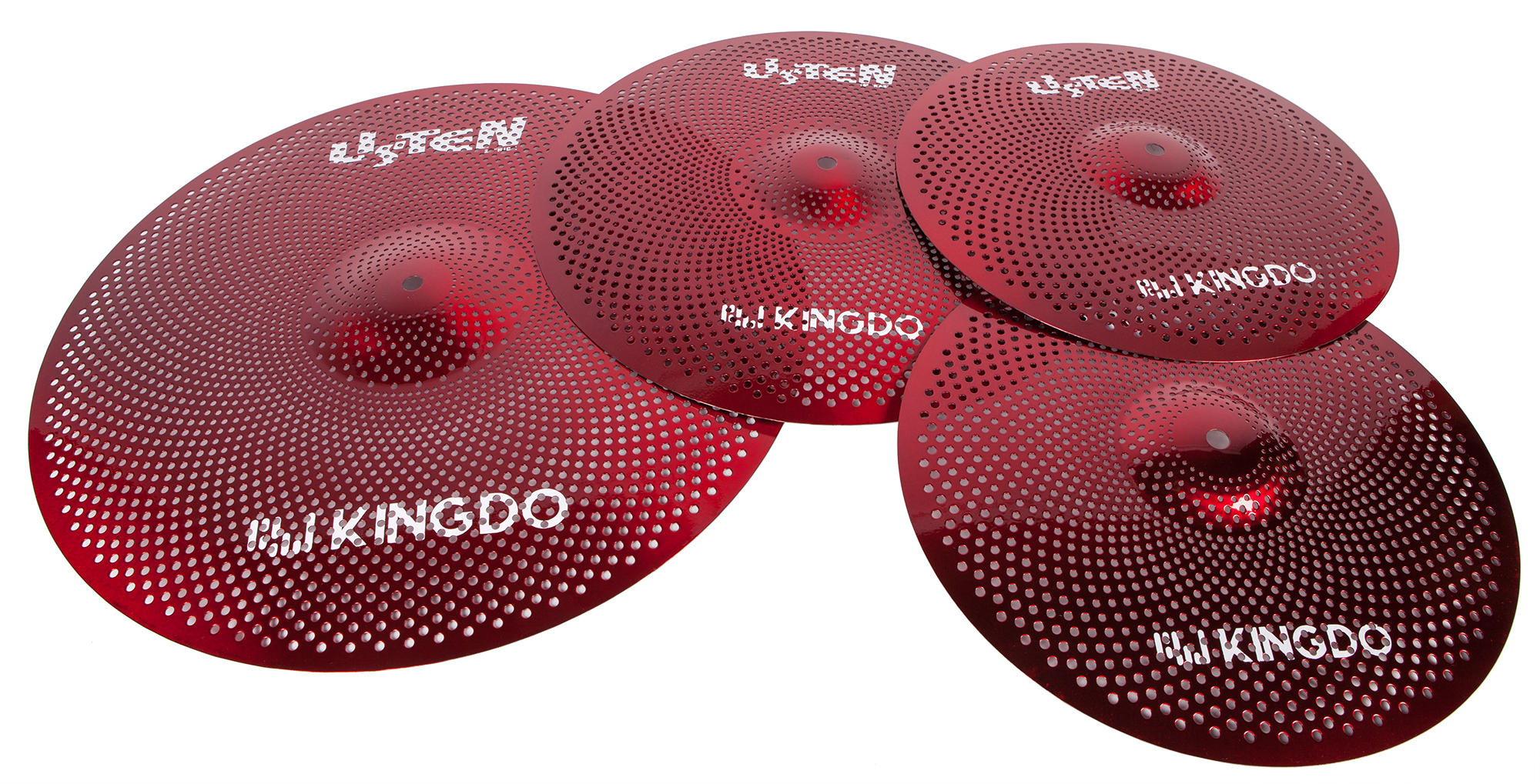 KINGDO LOW VOLUME SET 14"+16"+20" RED - комплект тарелок, специальный сплав, medium, звучание тихое
