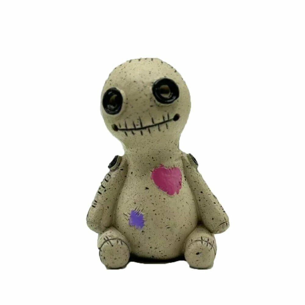 Креативные куклы вуду для трансграничных ремесел, благовония, реквизит для украшения дома, мультяшная кукла-проклятие, можно выставить с наклоном головы вправо.