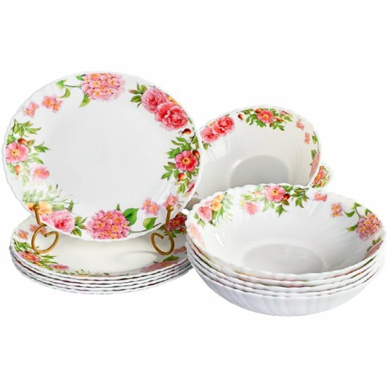 Столовый набор Jewel Агнес 13 предметов, на 6 персон, стеклокерамика (ПС00112-48)