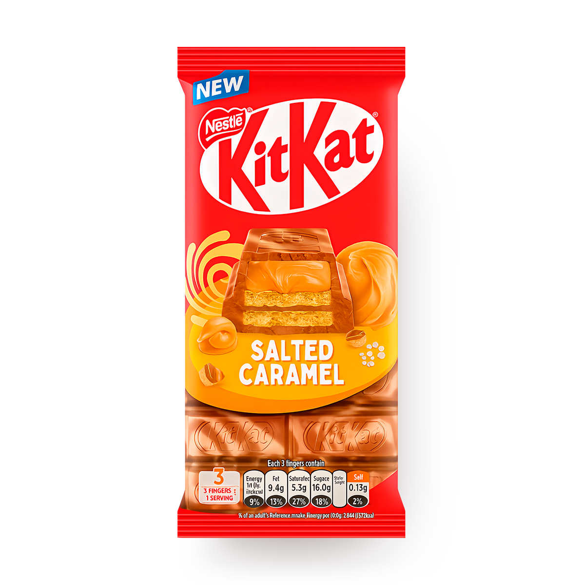 Шоколад Kit Kat Salted Caramel, плитка 110 г, флоу-пак, 1 шт.