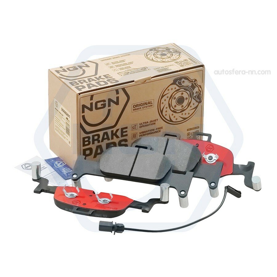 NGN 3502201 Колодки тормозные дисковые керамические, задние AUDI A4 15> / A5 16> / A6 18> / A7 18> / Q5 16>