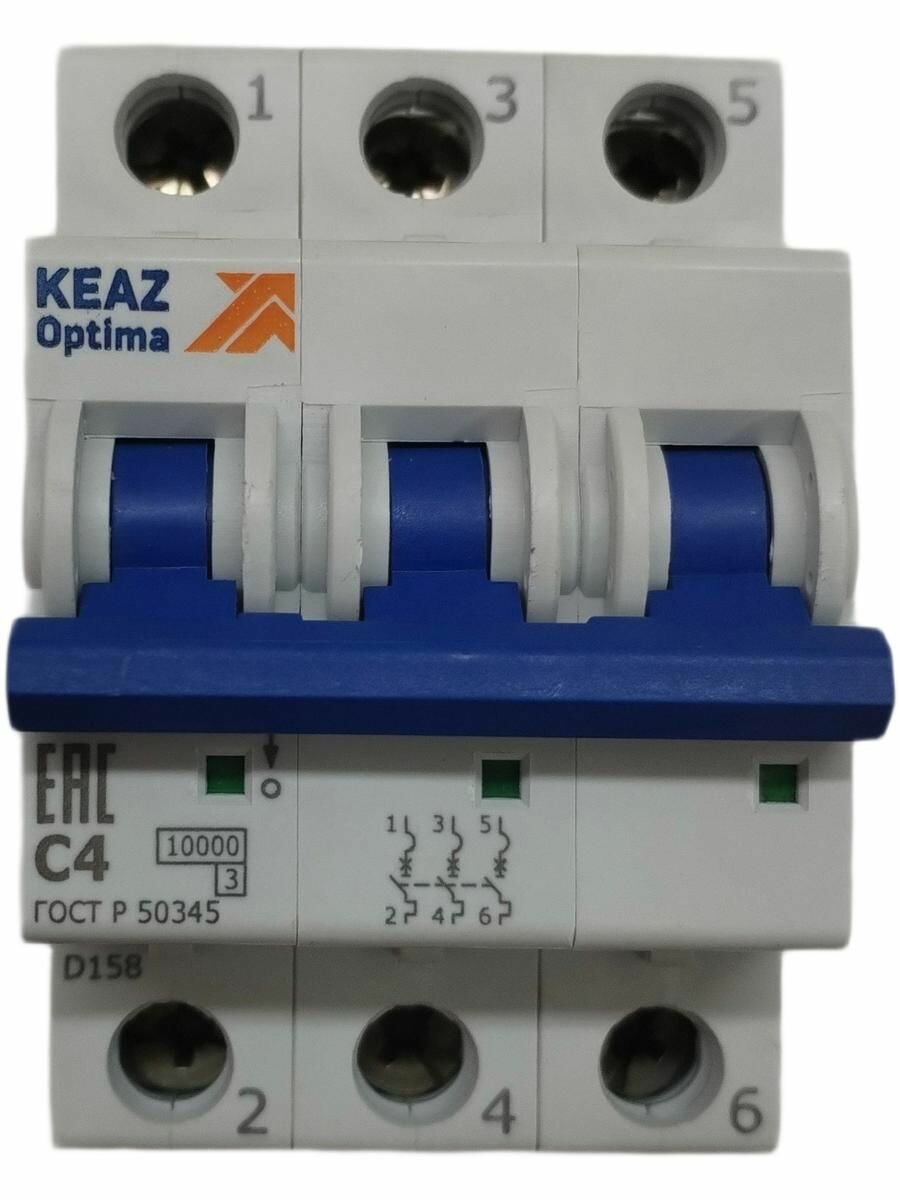 Выключатель автоматический OptiDin BM63-3C4-10-УХЛ3