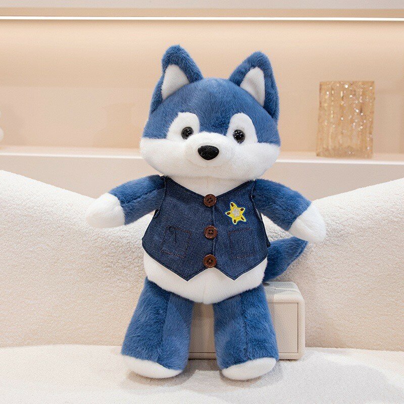 Lovable fox plush figure cozy cute forest fox soft toy for children in various colors