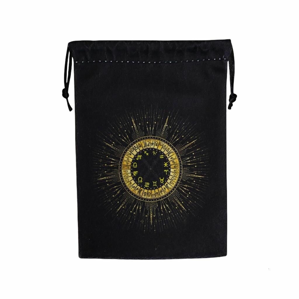 Мешочек для карт Таро и кубиков, мягкий фланелевый органайзер с завязками, универсальная сумка для гадания, хранения украшений и подарков, компактный защитный чехол 13x18 см