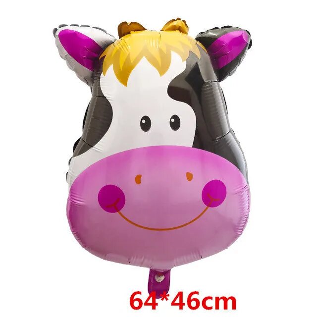 Фольгированные воздушные шары с большой лошадью, товары для вечеринки в честь Дня Рождения, Майларовый шар, Детские Классические игрушки, воздушные шары в виде животных на ферме, строительные шары