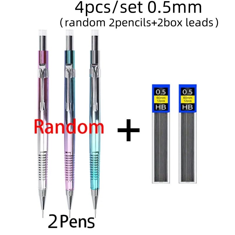 Механические карандаши 0.5mm (2шт+2box leads)