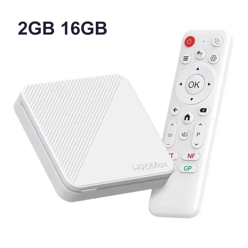 H96 MAX H313 Smart TV Box Android 14 4K Белый, AU-штекер, 2GB 16GB-white