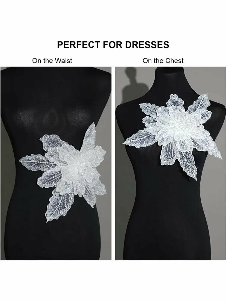 Декор для одежды, кружевные аппликации для платья