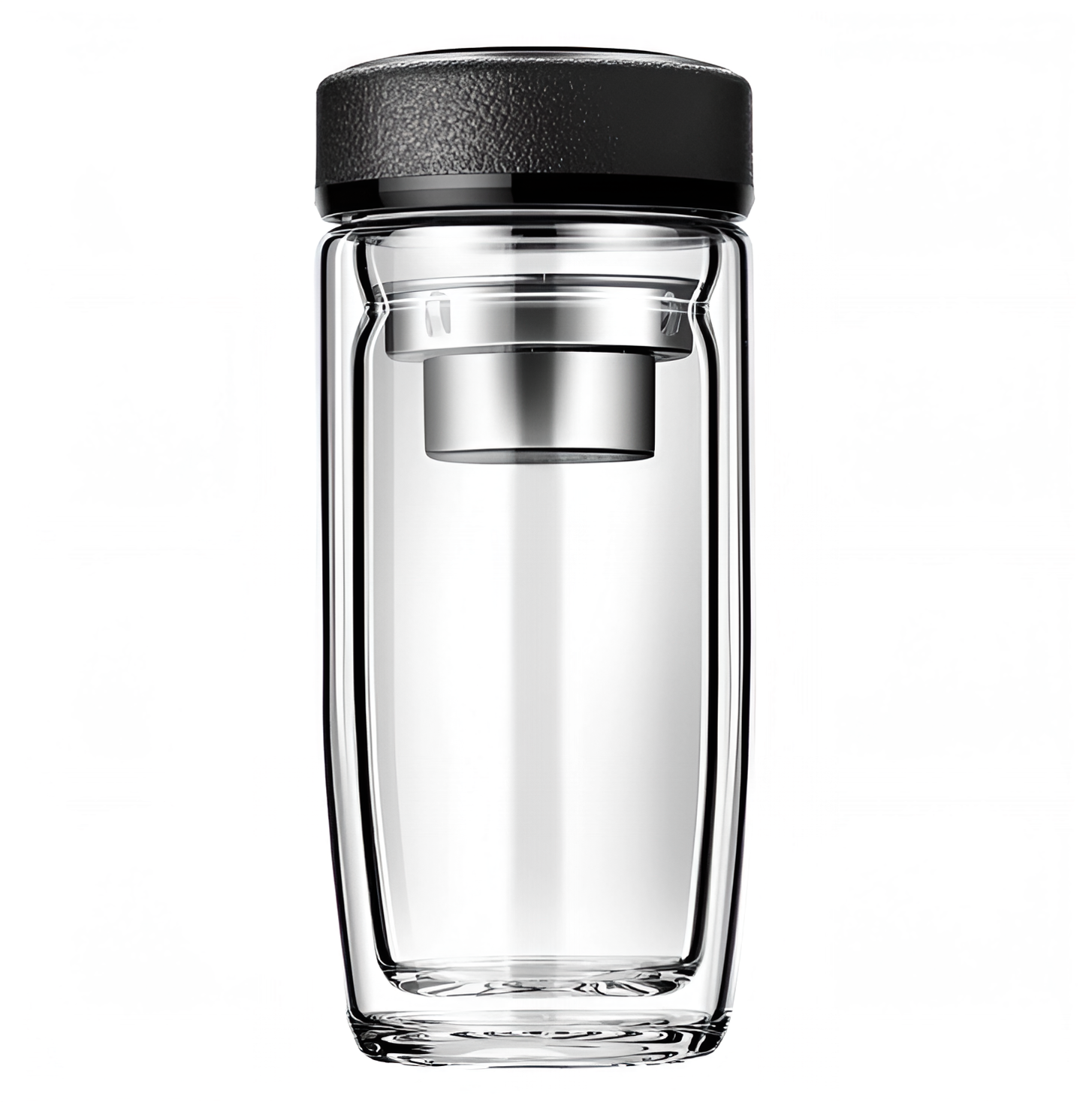 Двухслойная стеклянная чашка-термос боросиликатная MyPads M-BLB0001 элегантный и красивый подарок любимому мужу, жене, автолюбителю, сыну, брату