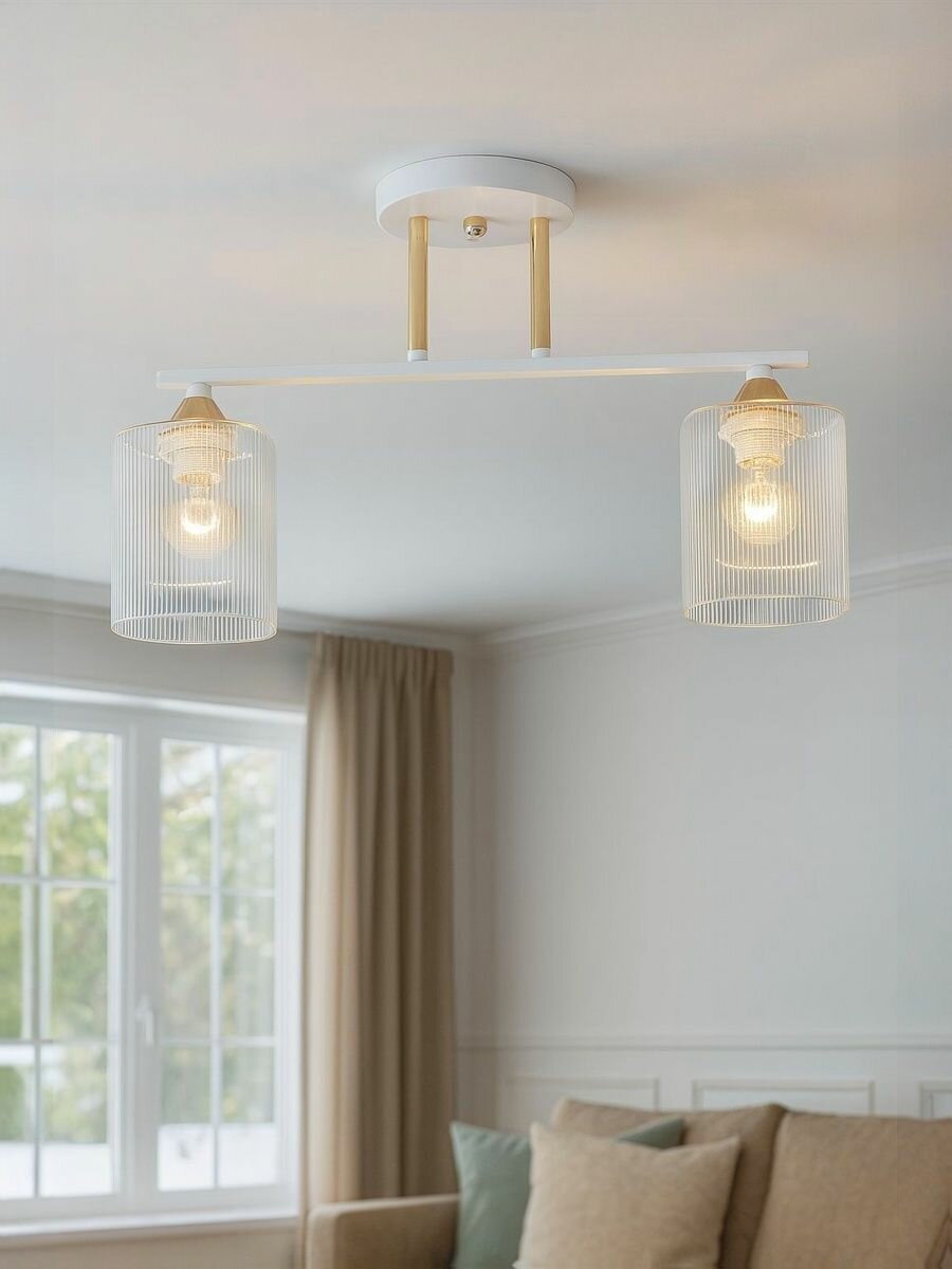 Люстра потолочная, Цвет - Белый, CC4355/2, Е27