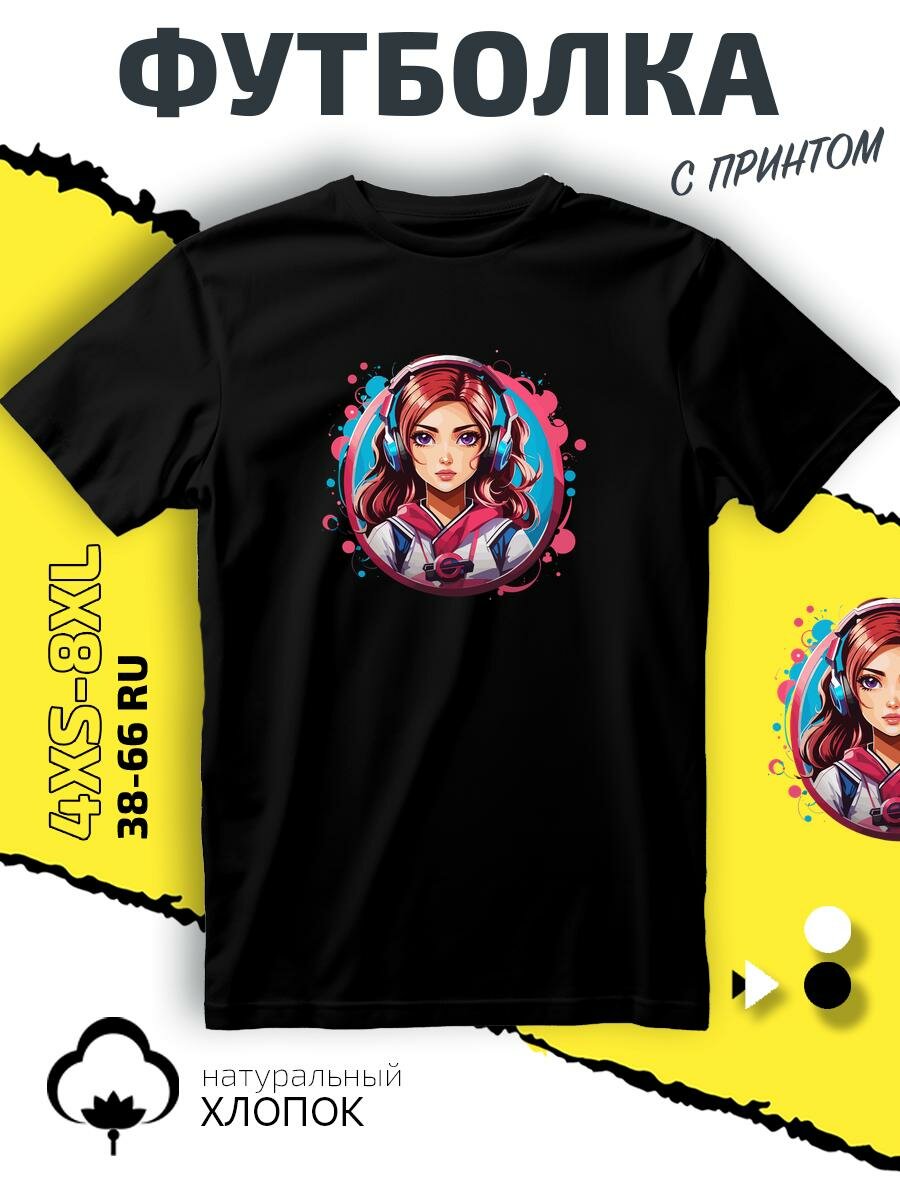 Футболка Девушка Anime Girl Аниме Студентка