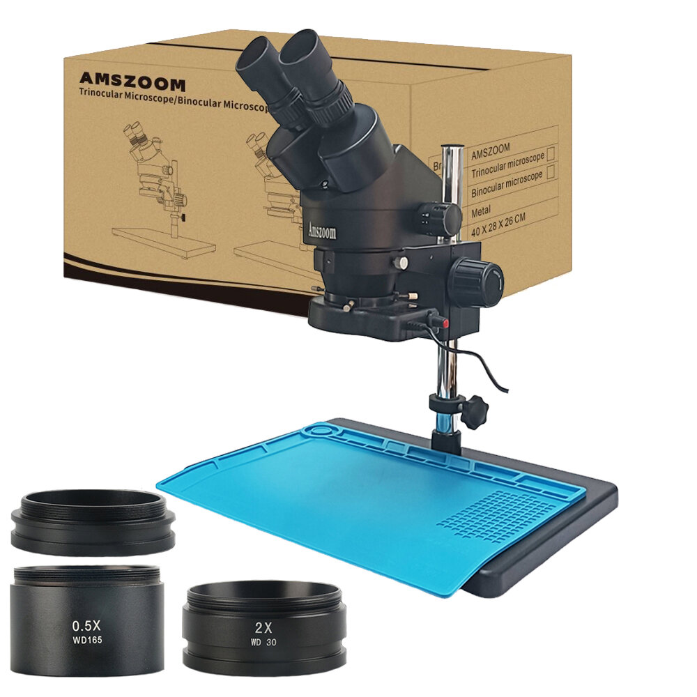 3.5x-90x Industrial Binocular Stereo Microscope Magnification 56 Adjustable LED Lights Professional Phone Soldering Repair