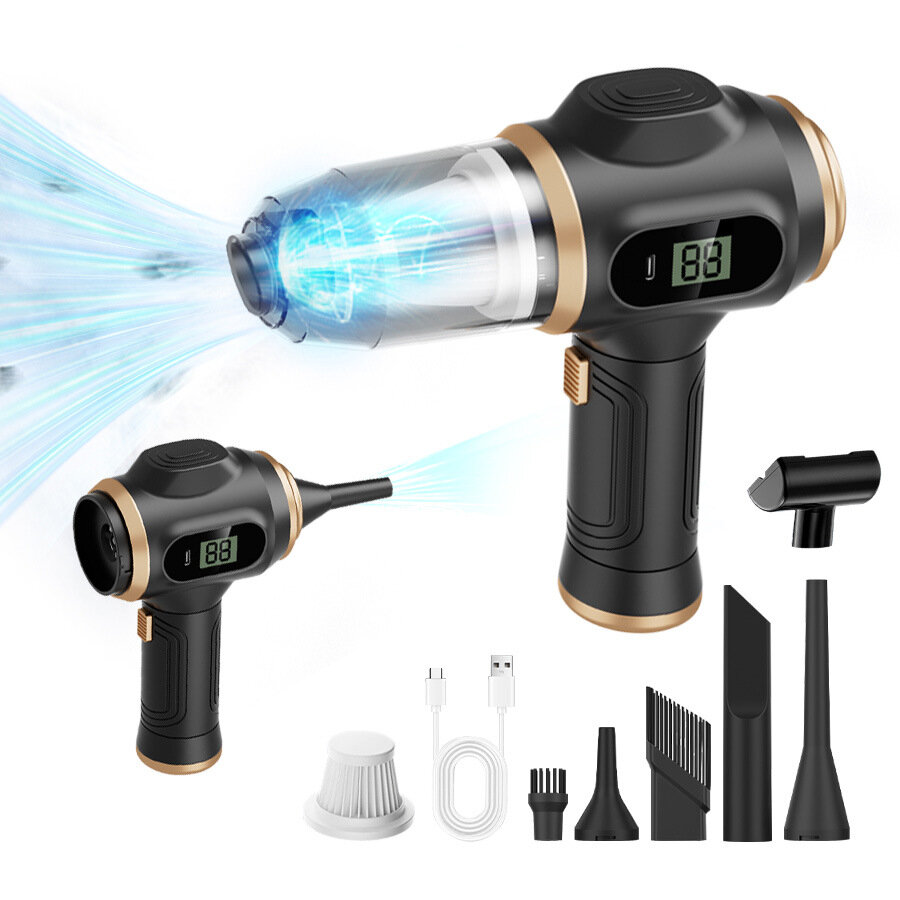 Автомобильный пылесос беспроводной с дисплеем мощности, портативный, с высокой всасывающей способностью, ручной пылесборник, пылеуловитель, кросс-бордер