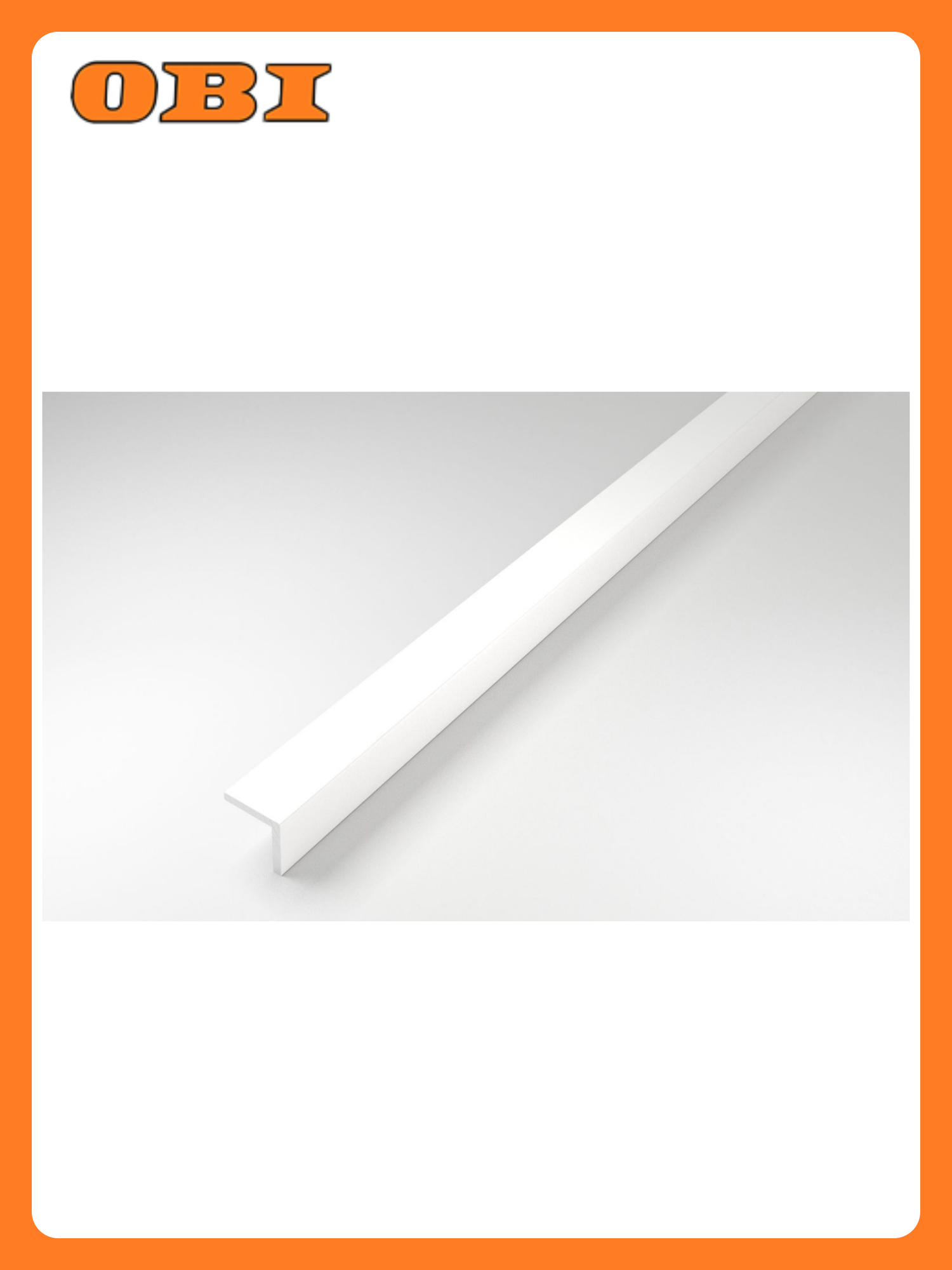 Уголок равнополочный Лука, алюминиевый, белый, глянцевый, 2700x10x1 мм