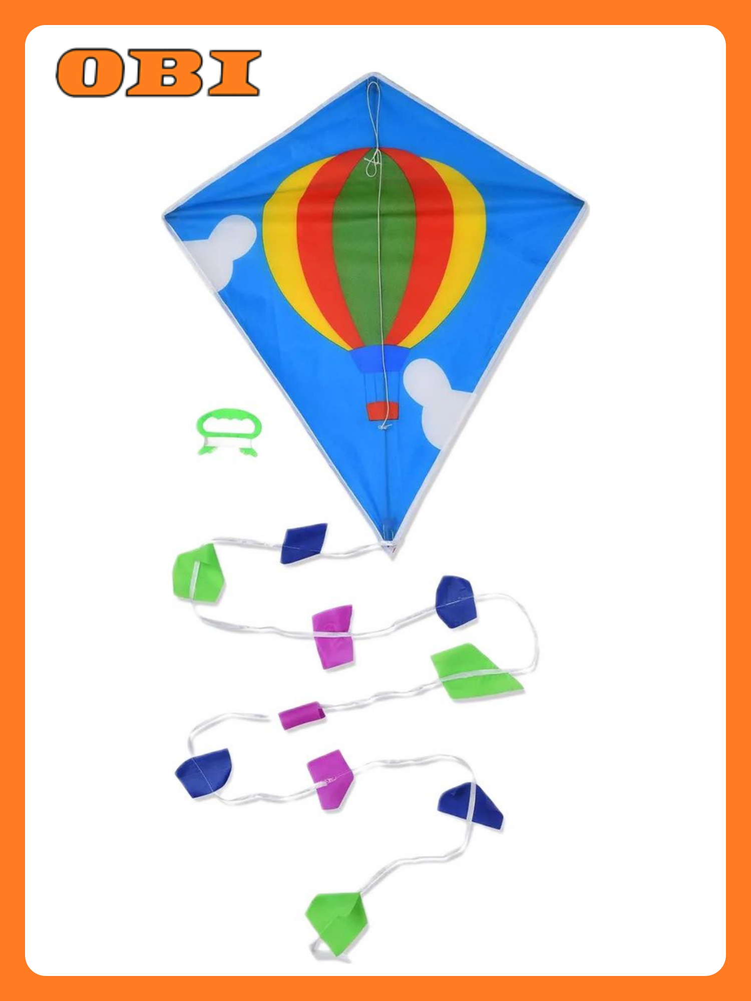 Воздушный змей Devik, с леером, 30м, полимер/текстиль, голубой