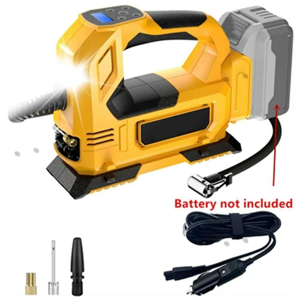 Беспроводной Воздушный Компрессор Для Накачивания Шин, Цифровой Манометр Для Аккумулятора DeWalt 20V Max для Автомобилей, Мотоциклов, Велосипедовll