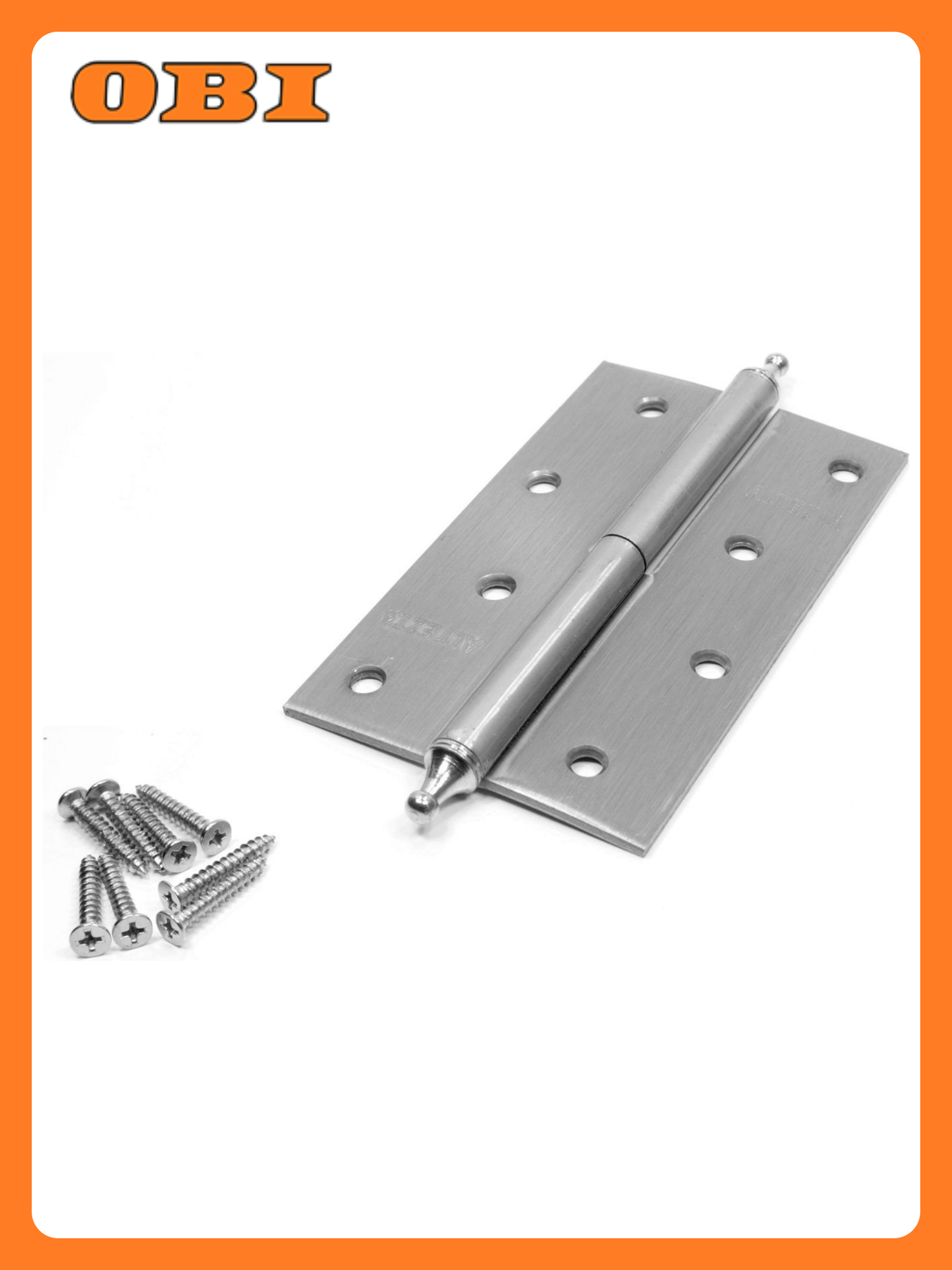 Декоративная петля ALTEZTA У1-7680. ХМл 120x75x2.5 мм хром матовый левая