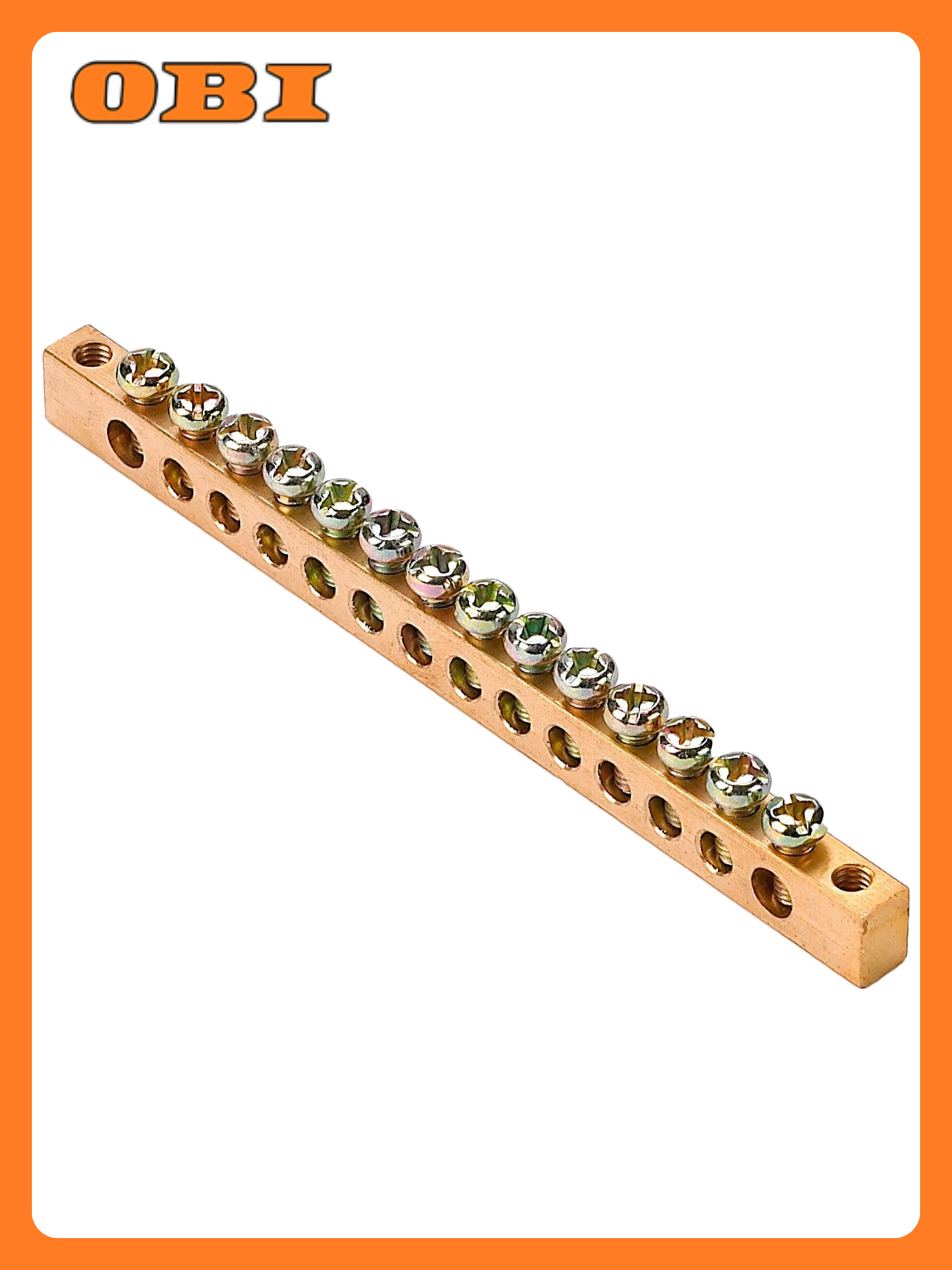 Шина нулевая DEKraft ШН-102, 100А, 115мм, бронза, золотистая