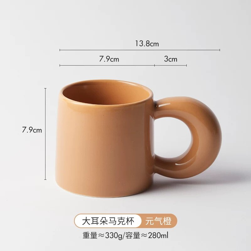 Кружка Mili Fengwu в скандинавском стиле, простая керамическая кружка для воды, чая, кофе, молока, для завтрака