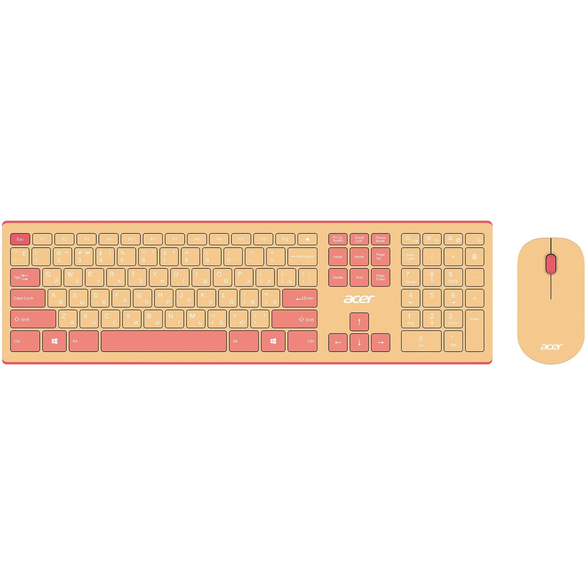 Комплект клавиатура+мышь Acer OCC205 розовый/розовый (zl. accee.00f)
