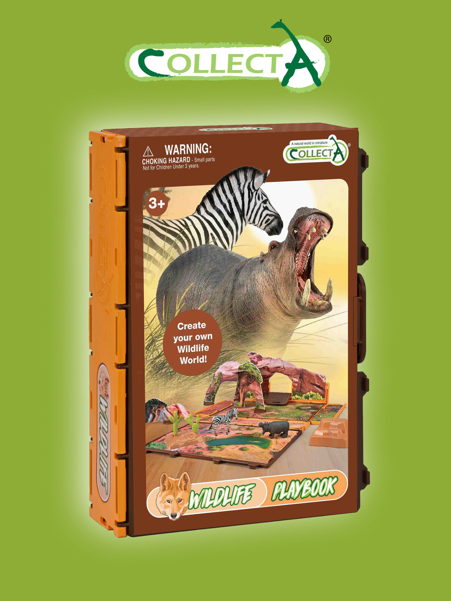 Набор игровой Collecta, Дикие животные и игровым полем, A1220