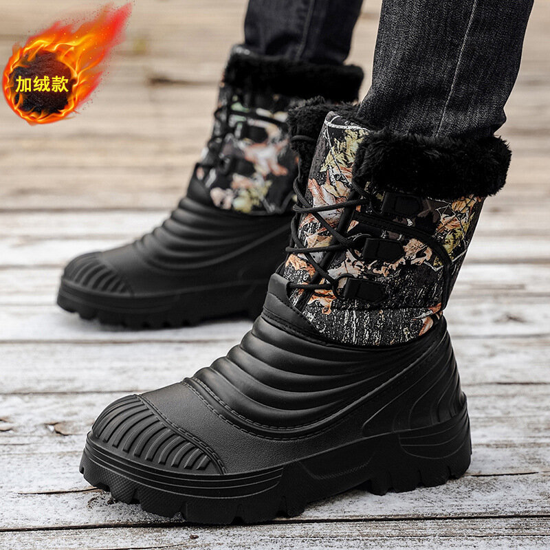 Мужские зимние теплые флисовые утепленные ботинки Martin, высокие мужские ботинки, размер 45, универсальные ботинки, размер 46, мужские зимние ботинки, размер 47