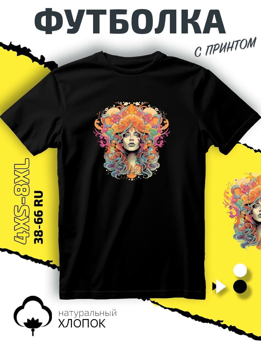 Футболка Арт Девушка Абстракция