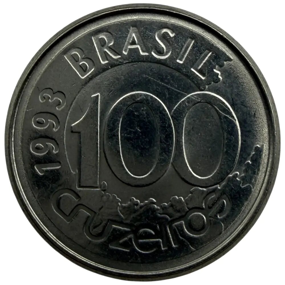 Бразилия 100 крузейро 1993 г.