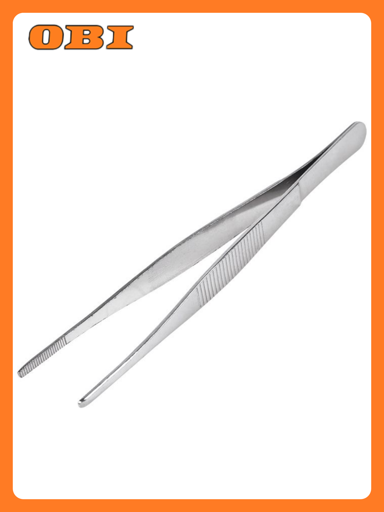 Пинцет прямой, рифленый 160мм (блистер) REXANT