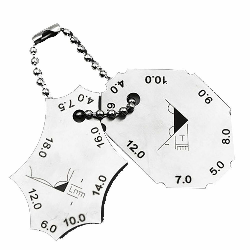 Измеритель угла сварного шва, линейка для контроля сварного шва, набор из 2 предметов