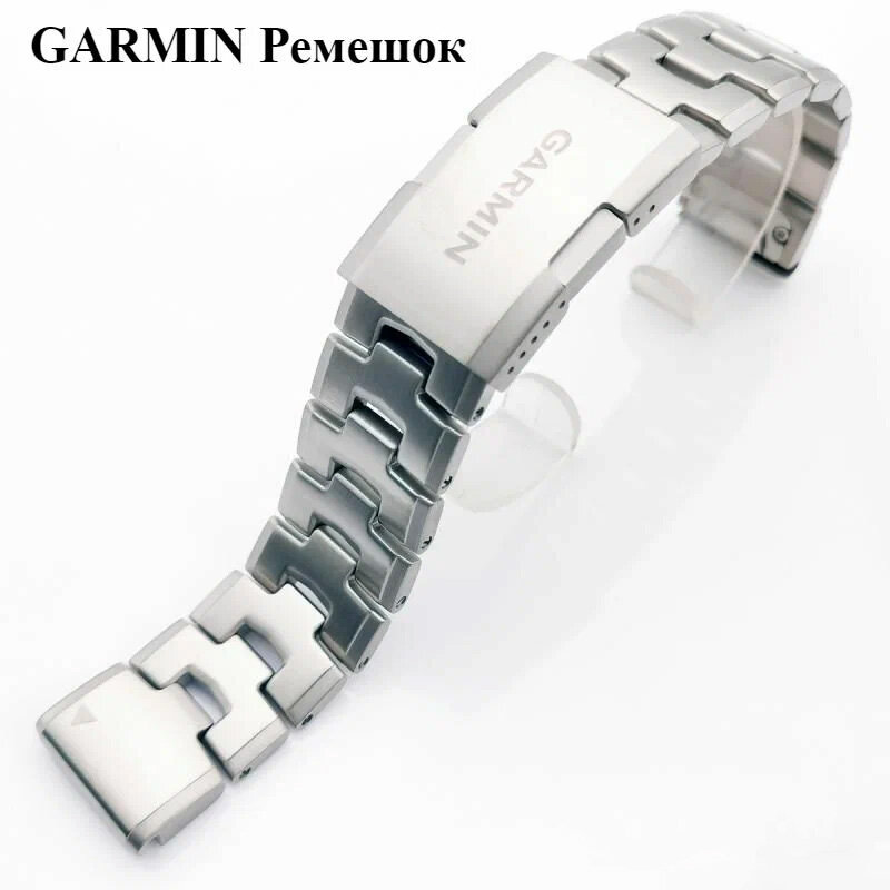 Garmin Ремешок Браслет Premium титановый QuickFit для Garmin Fenix 7X / 6 Pro / 5 Plus серебристый ширина 22mm