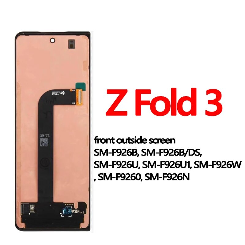 Динамический AMOLED для Samsung Z Fold 1/2/3/4, передний ЖК-дисплей, сенсорный экран, полнократный 5, 6, внешний маленький экран, запасные части